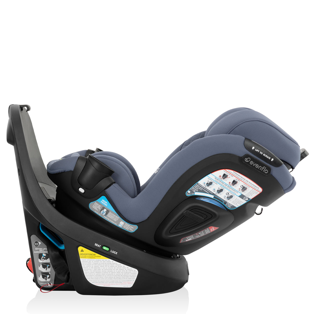 Evenflo Revolve360 Slim 2-in-1 Rotating Car Seat with Green & Gentle ...