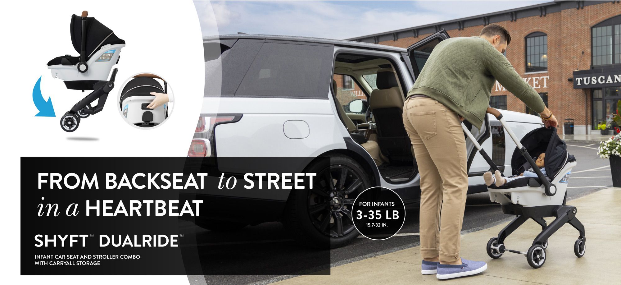 Shyft Dualride Infant Car Seat Stroller Combo