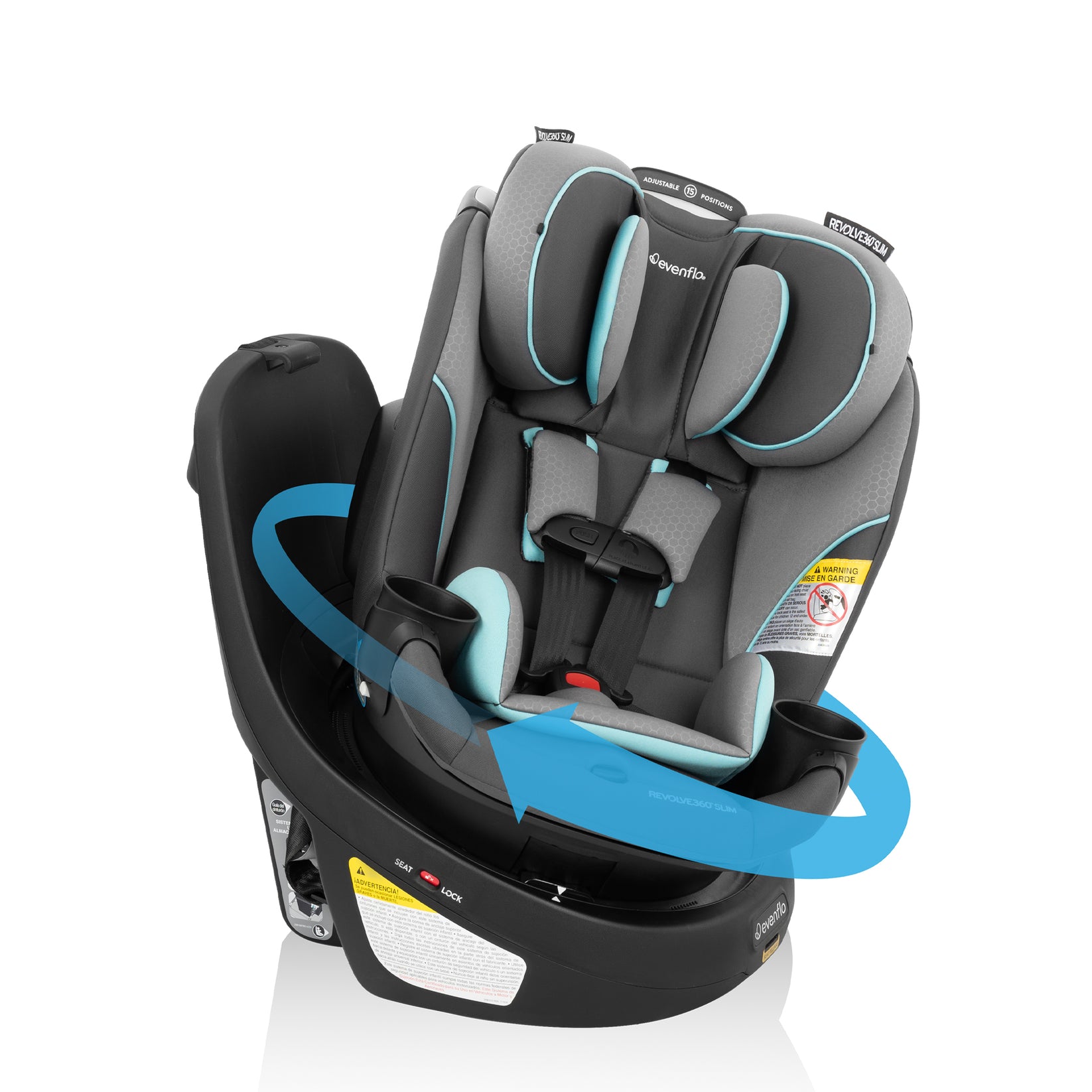 Evenflo Revolve360 Slim 2-in-1 Rotational Convertible Car Seat ...