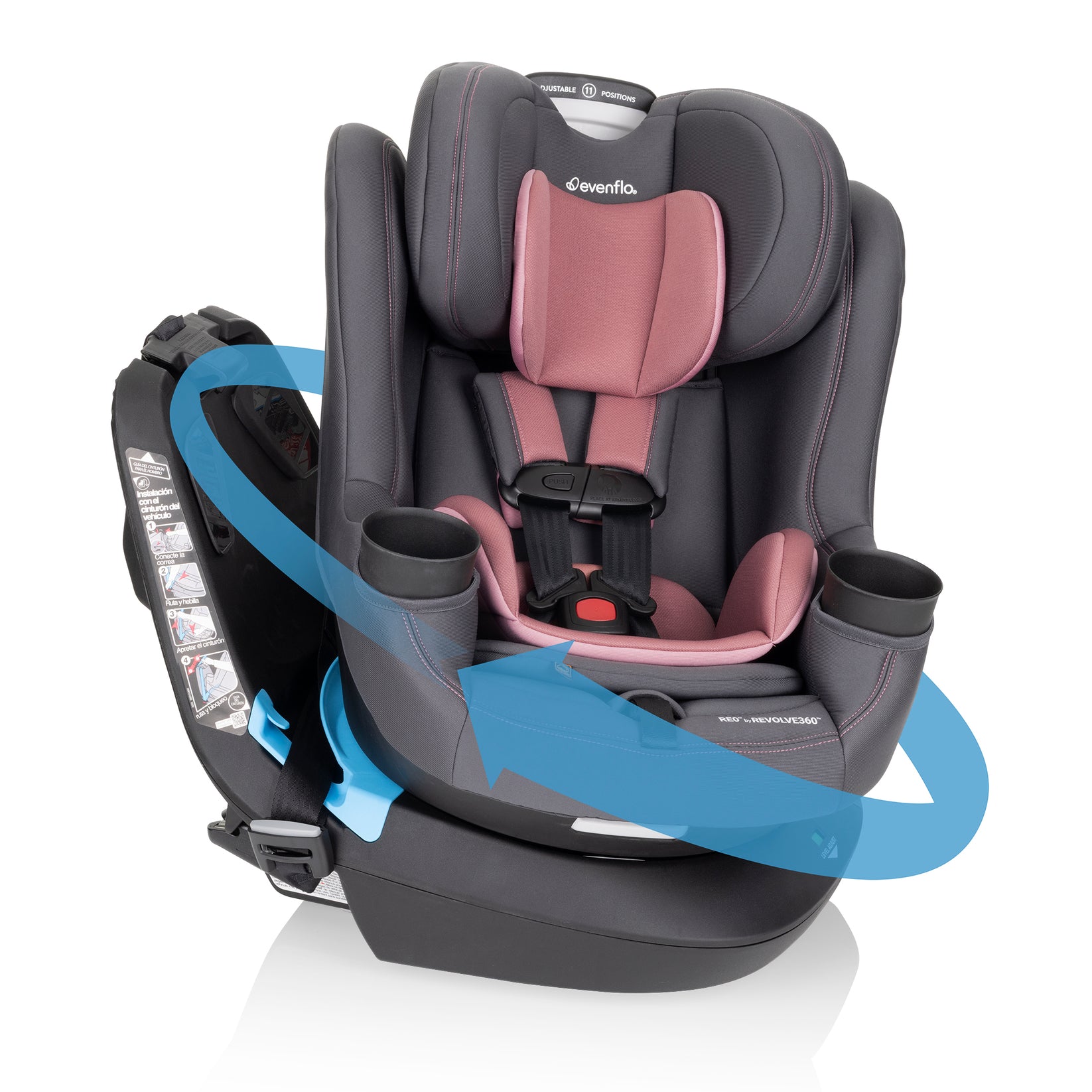 REO by Revolve360 Rotating Convertible Car Seat with Quick Clean Cover ...
