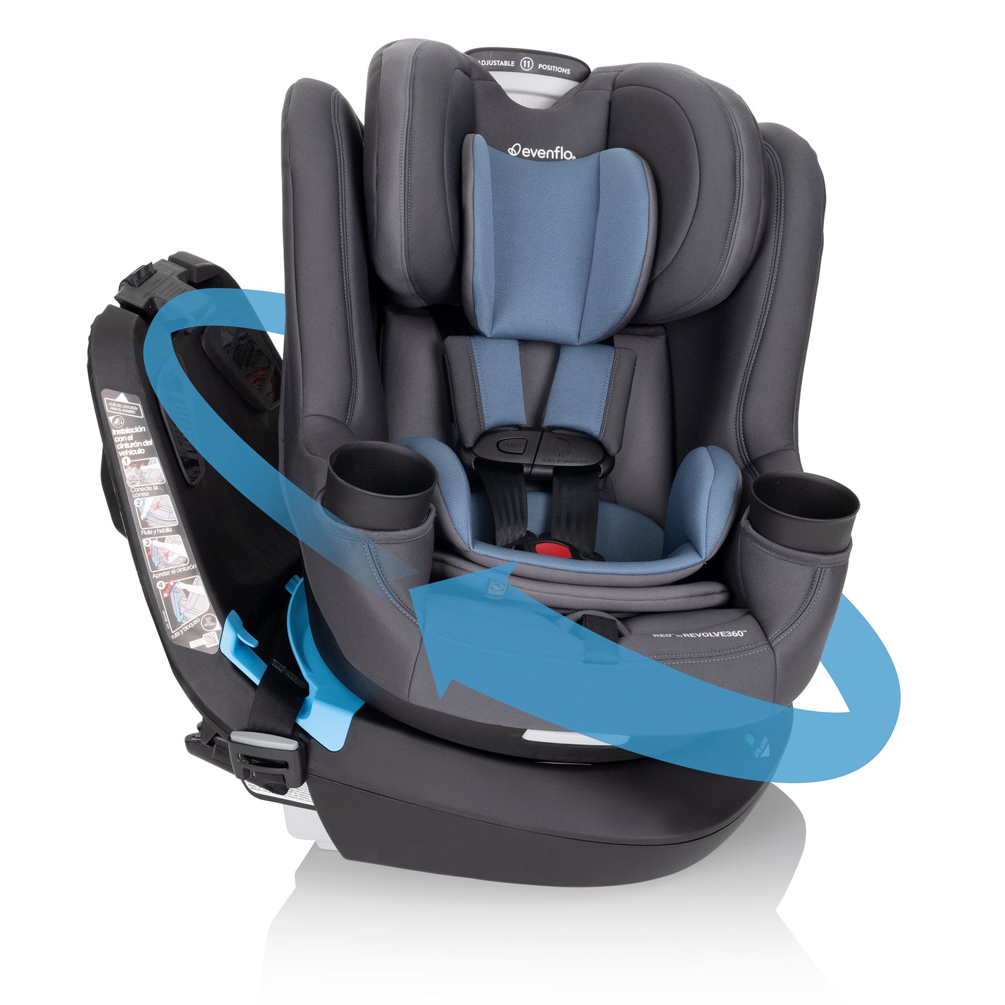 REO by Revolve360 Rotating Convertible Car Seat with Quick Clean Cover ...