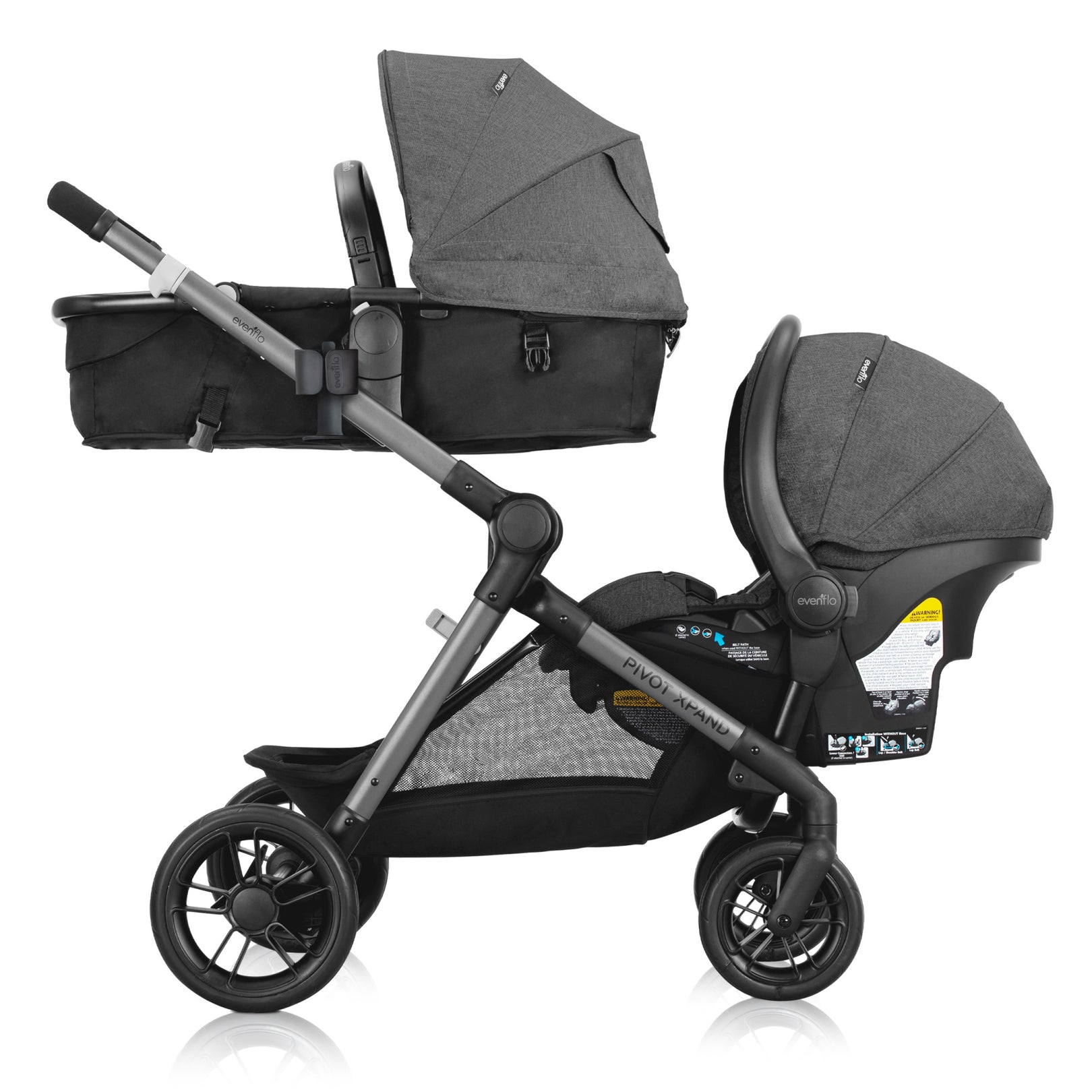 Evenflo Pivot Xpand Travel System with LiteMax Preemie and Infant Car ...