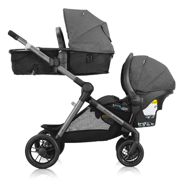 Evenflo Pivot Xpand Travel System with LiteMax Preemie and Infant Car ...