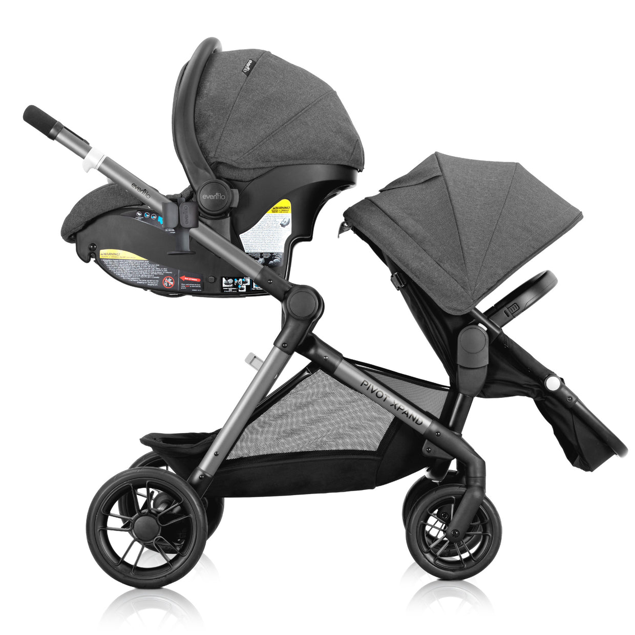 Evenflo Pivot Xpand Travel System with LiteMax Preemie and Infant Car ...