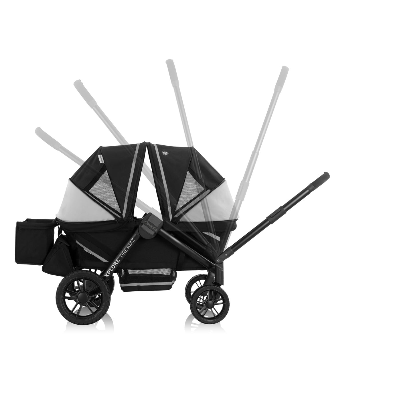 Evenflo Pivot Xplore Dreamz All-Terrain Stroller Wagon with Bassinet ...