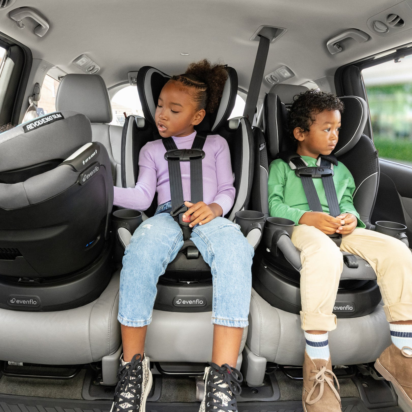 Evenflo Revolve360 Slim 2-in-1 Rotating Car Seat with Quick Clean Cover ...