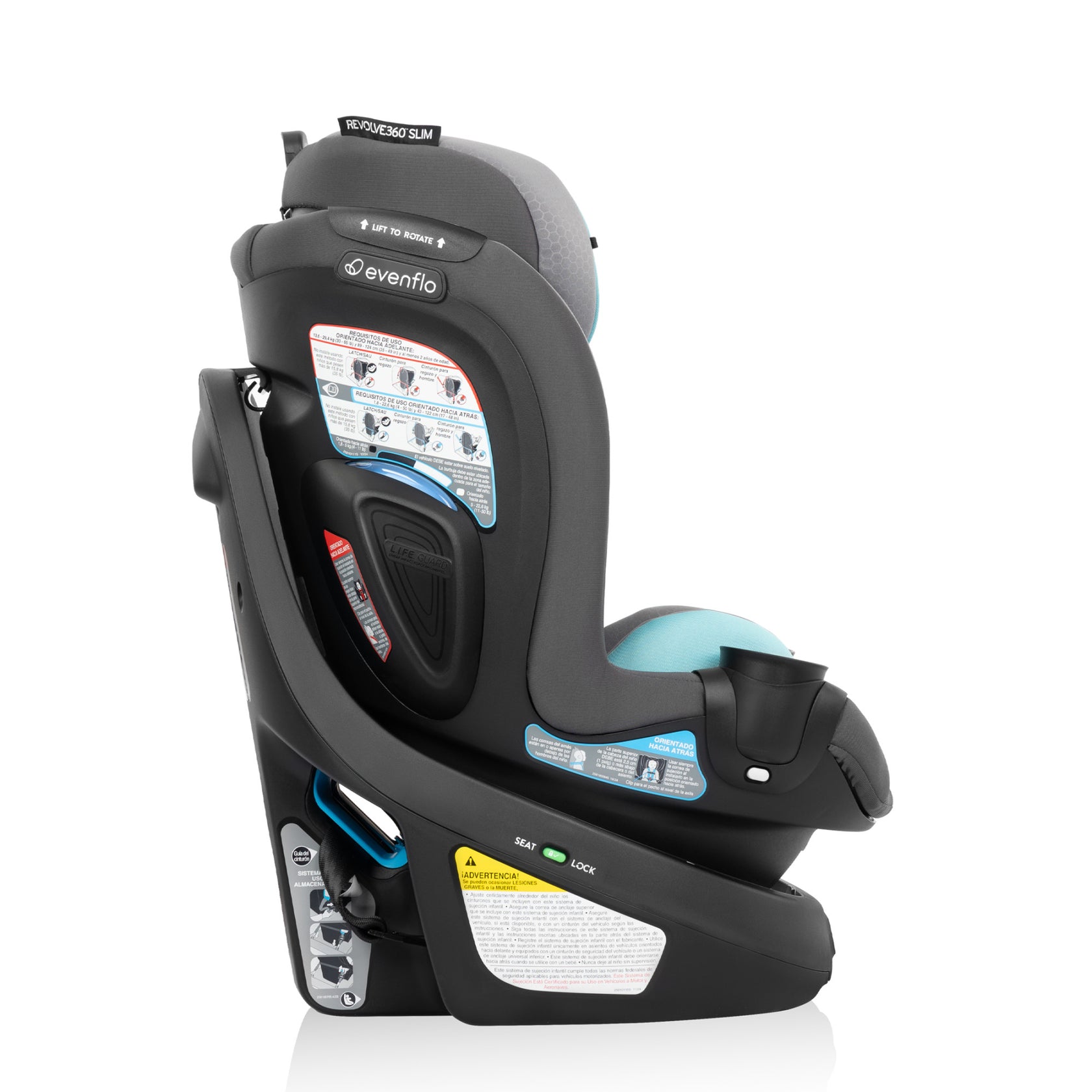 Revolve360 Slim 2-in-1 Rotational Convertible Car Seat - Evenflo ...