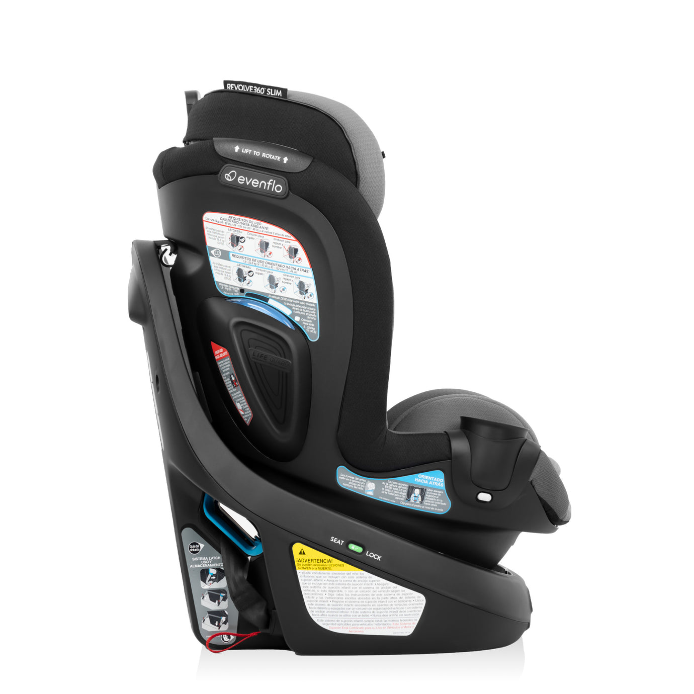 Evenflo Revolve360 Slim 2-in-1 Rotating Car Seat with SensorSafe ...