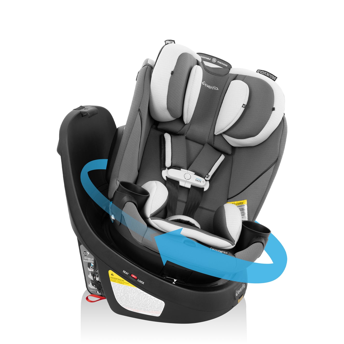 Evenflo Revolve360 Slim 2-in-1 Rotating Car Seat with SensorSafe ...
