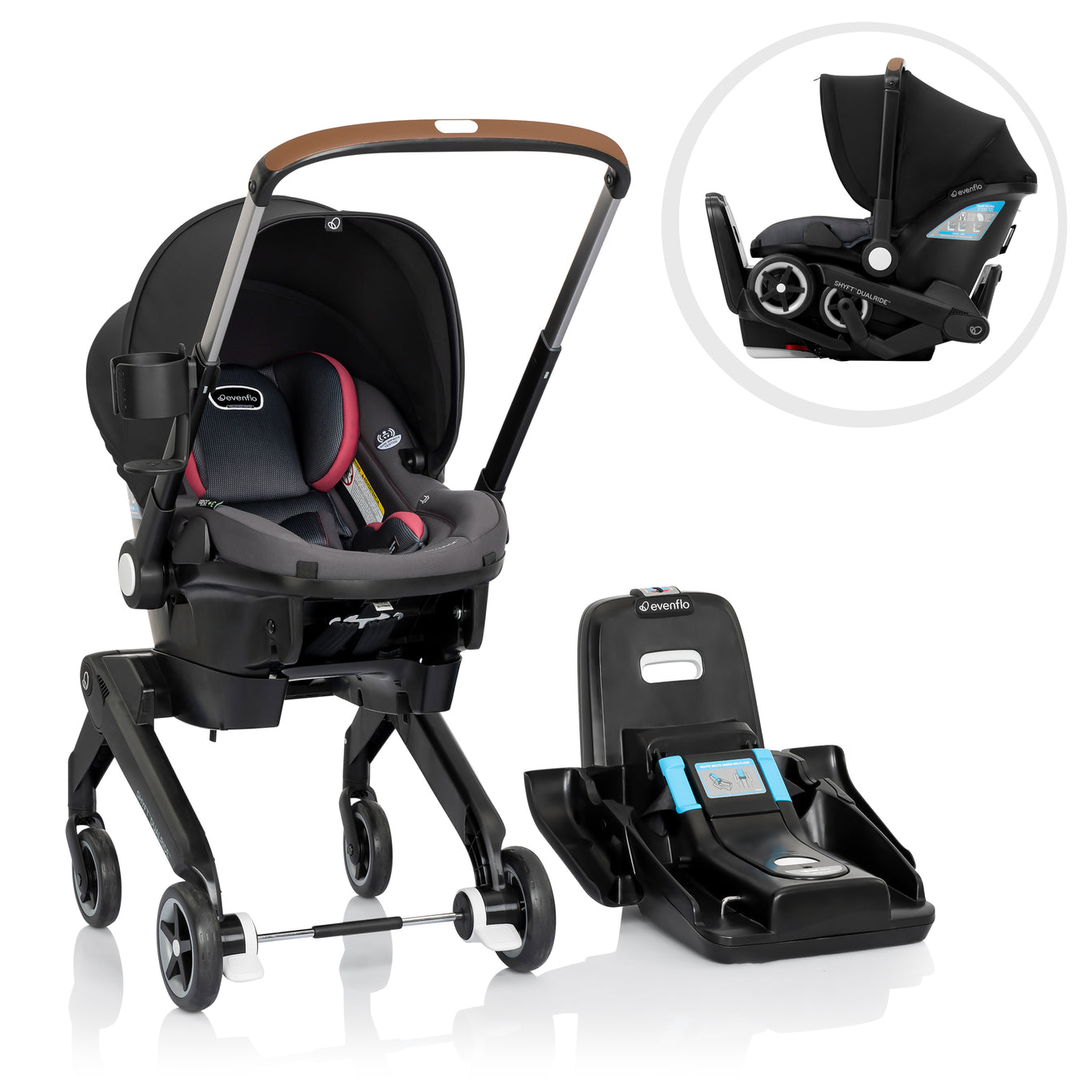 Evenflo Evenflo Shyft DualRide Infant Car Seat Stroller Combo with ...