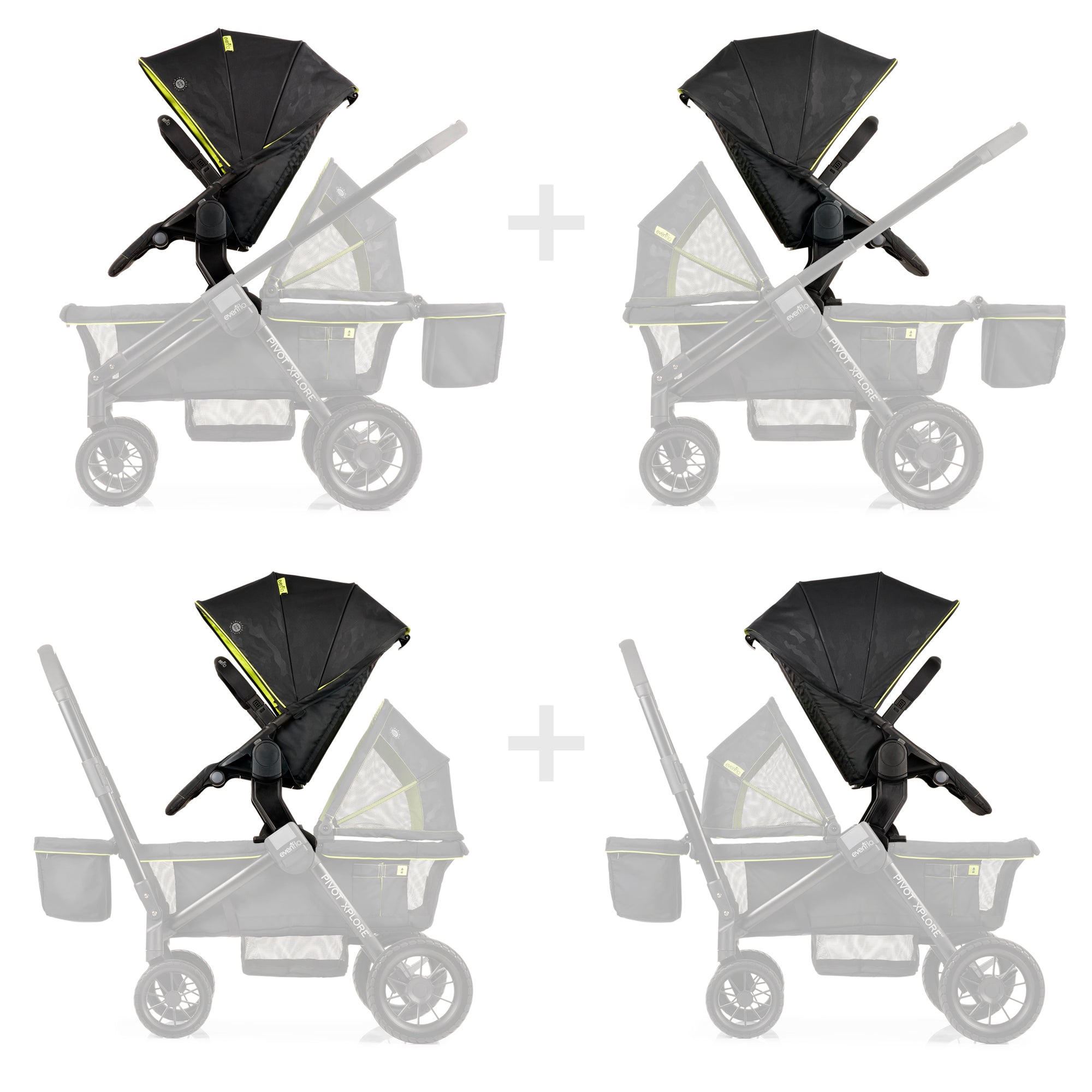 Pivot Xplore Stroller Wagon Toddler Second Stroller Seat - Evenflo ...
